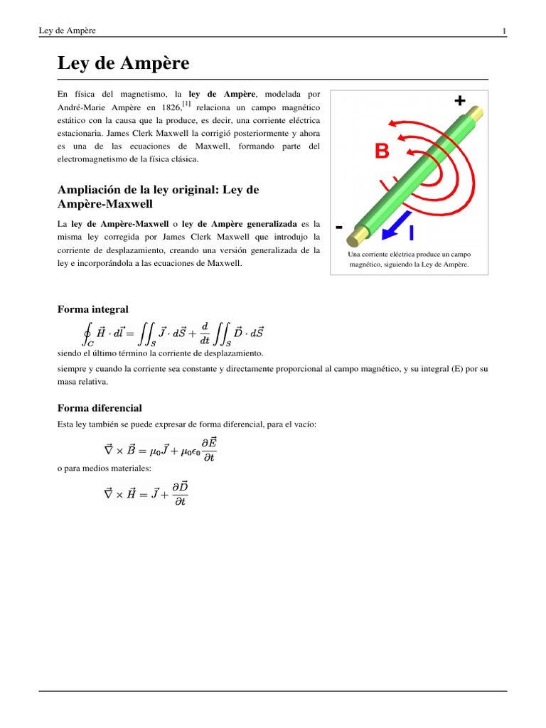 Ley de Ampere | PDF | Filosofía natural | Física