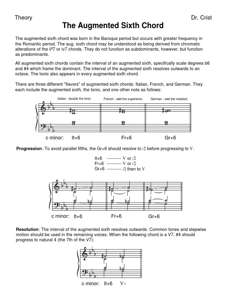 Augmented 6 | PDF | Chord (Music) | Musical Scales