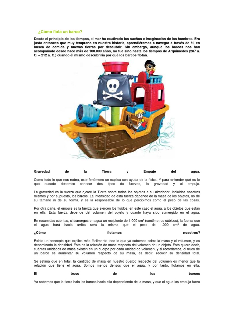 Cómo Flota Un Barco | PDF | Atmósfera | Presión