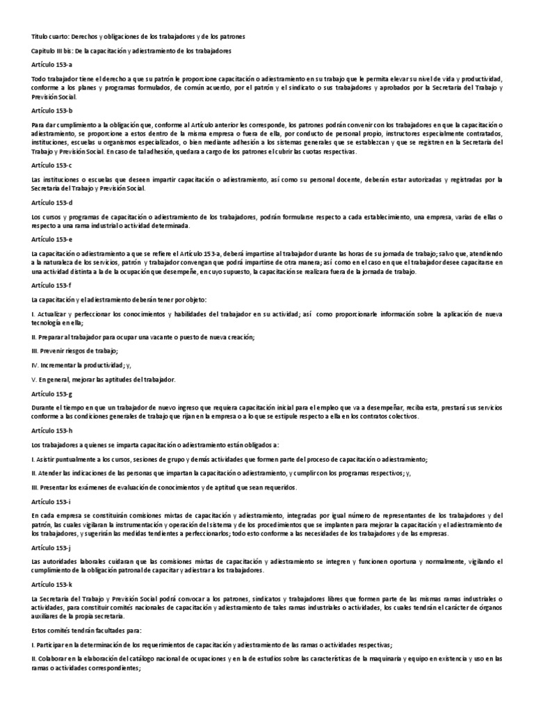 Art 153 - LFT Stps | PDF | Derecho laboral | Gobierno