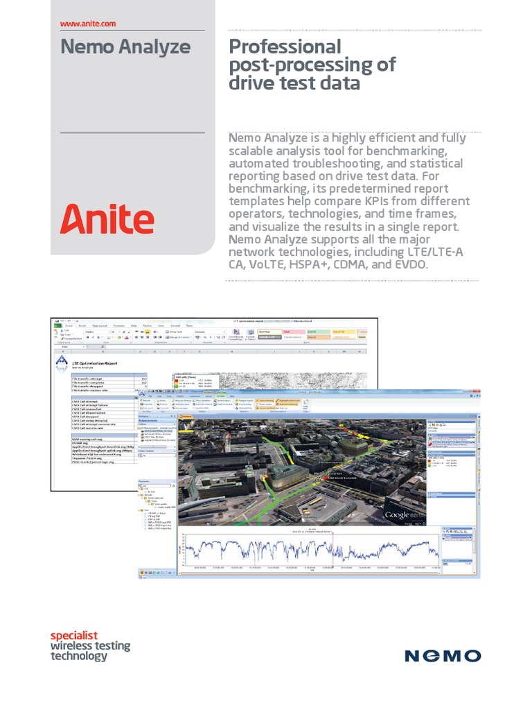 Nemo Analyze Professional Post-Processing of Drive Test Data | PDF ...