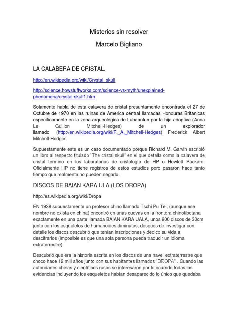 Misterios Sin Resolver | PDF