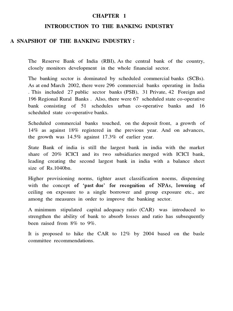 Introduction To The Banking Industry | PDF | Reserve Bank Of India | Banks