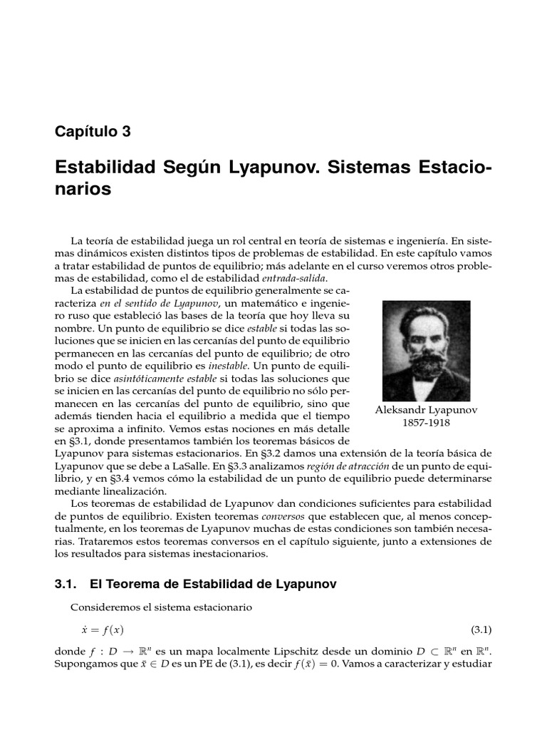 Cap03 Control NoLineal | PDF | Valores propios y vectores propios | infinito