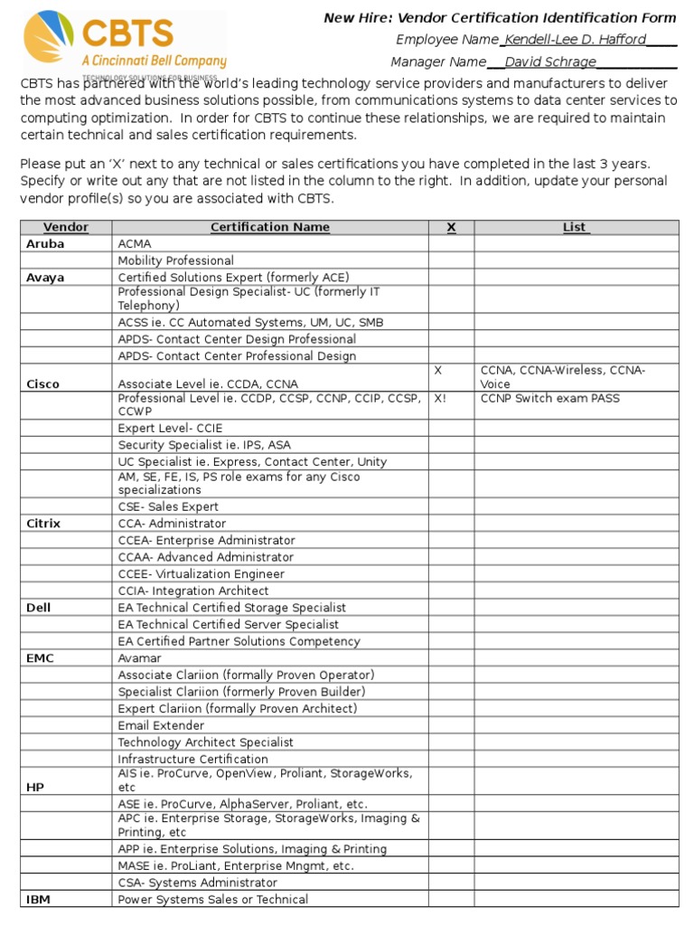 Vendor Certification Identification Form | PDF | Computing | Digital ...