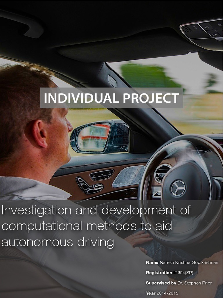 Autonomous Driving Research Proposal | PDF | Autonomous Car | Robot