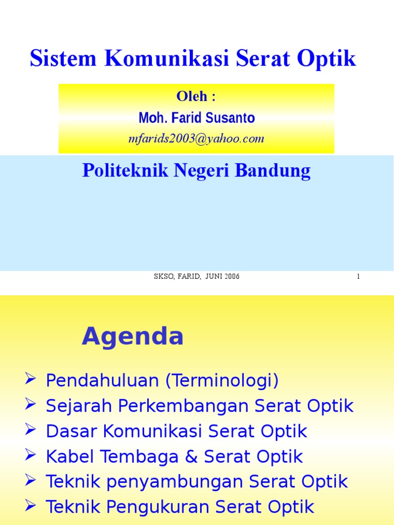 Sistem Komunikasi Serat Optik | PDF | Serat Optik | Dispersi (Optik)