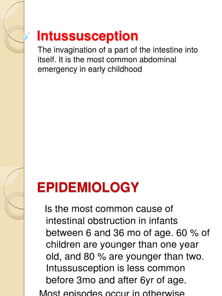 Intussusception | Gastroenterology | Health Sciences