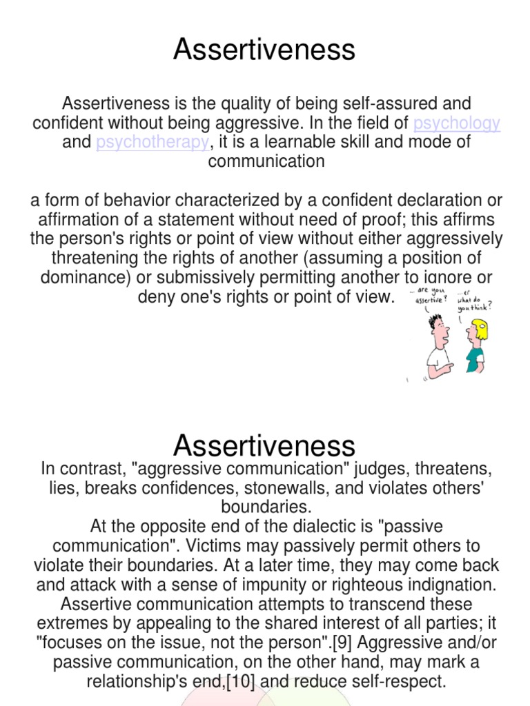 Assertiveness | PDF | Action (Philosophy) | Communication