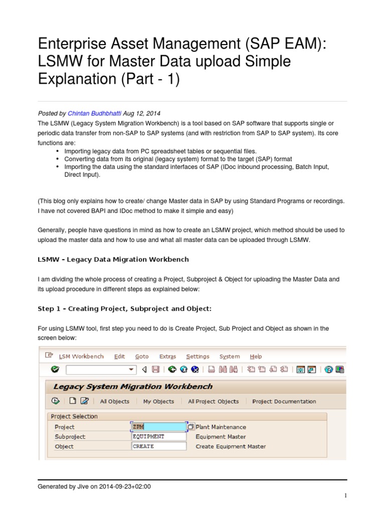 LSMW For Master Data Upload Simple Explanation Part 1 | PDF | Digital Technology | Computer ...