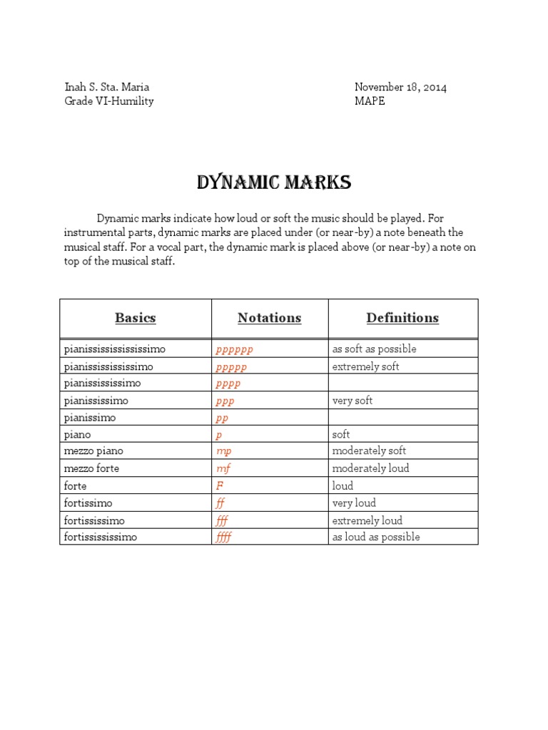 Dynamic Marks | PDF