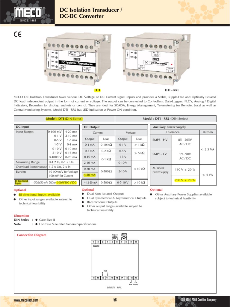DC Isolation Transducer Overview | PDF | Technology & Engineering