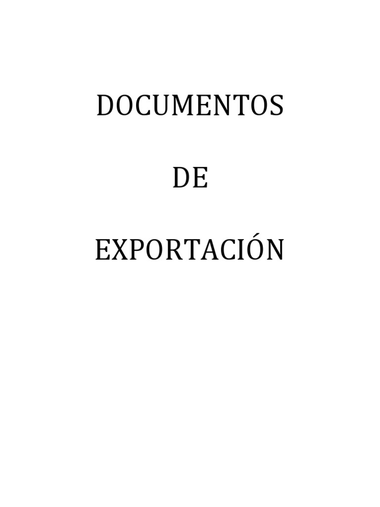 Documentos de Exportacion | PDF | Póliza de seguros | Chile