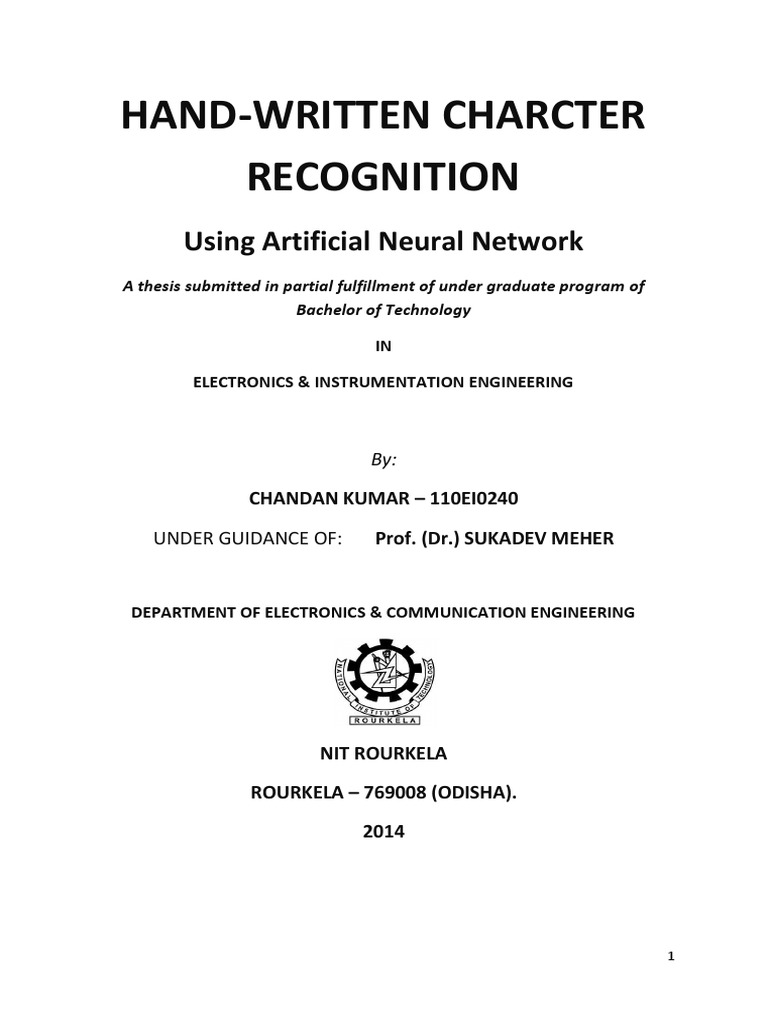 Recognization Character | PDF | Optical Character Recognition | Artificial Neural Network