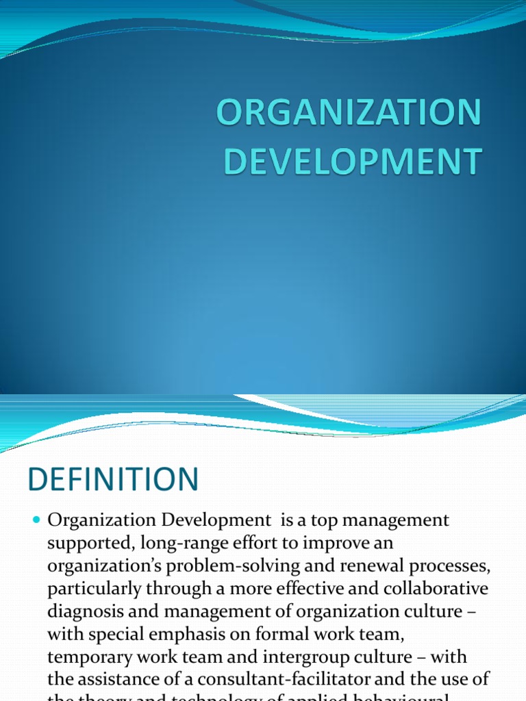 Organization Development | PDF | Organization Development | Strategic ...