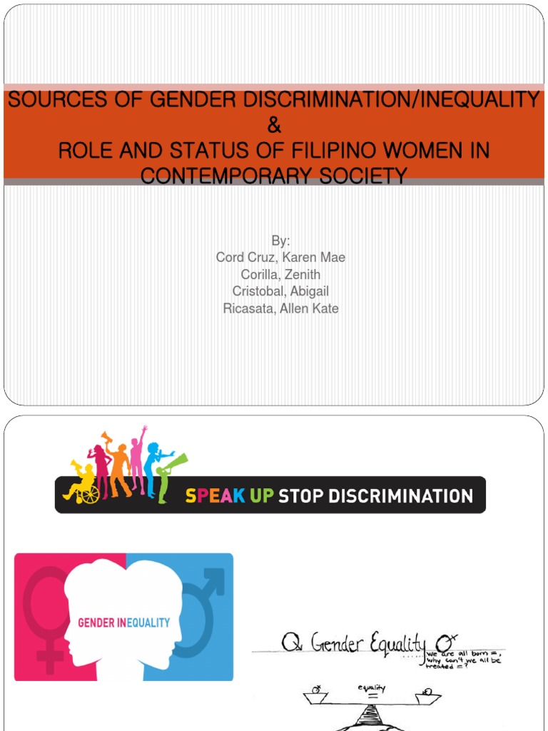 Sources of Gender Discrimination/Inequality & Role and Status of ...