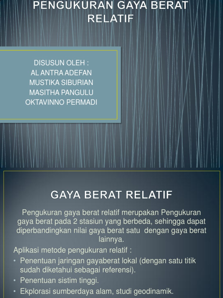 Pengukuran Gaya Berat Relatif | PDF | Metode & Bahan Ajar | Sains ...