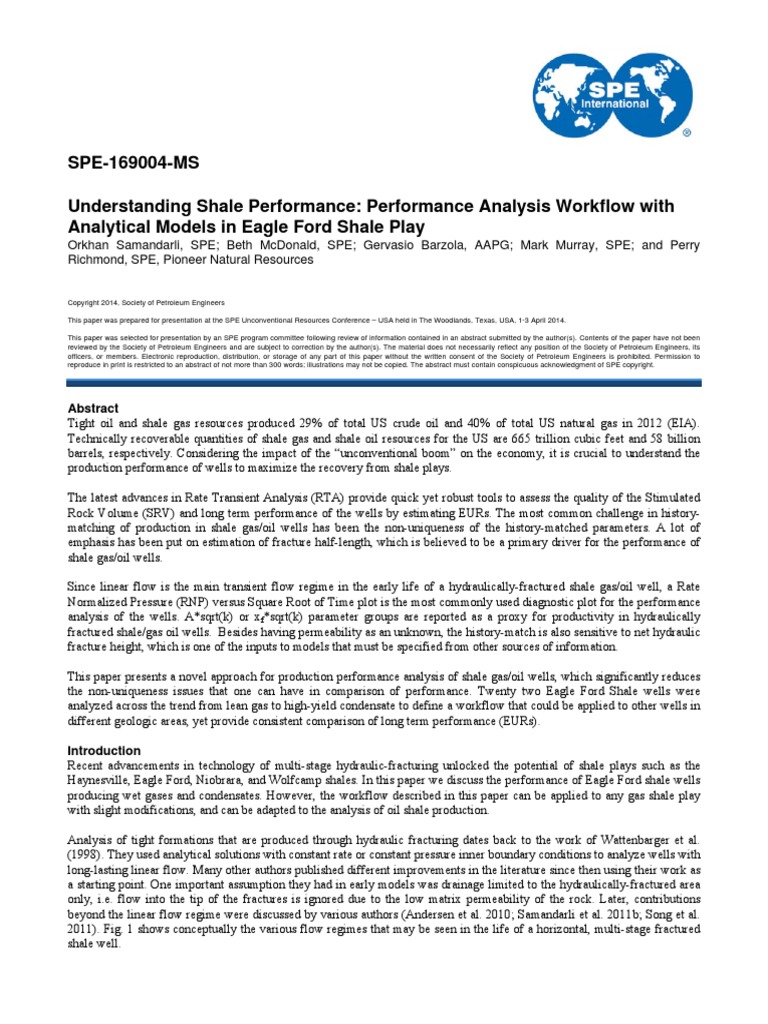 SPE-169004-MS Understanding Shale Performance: Performance Analysis ...