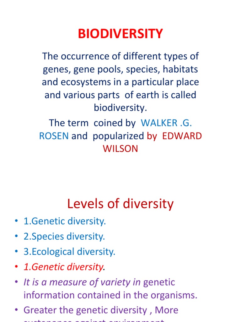 Biodiversity | PDF | Biodiversity | Conservation Biology