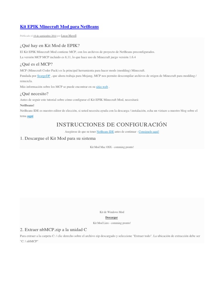 Guía: Configura Mods Minecraft en NetBeans | PDF
