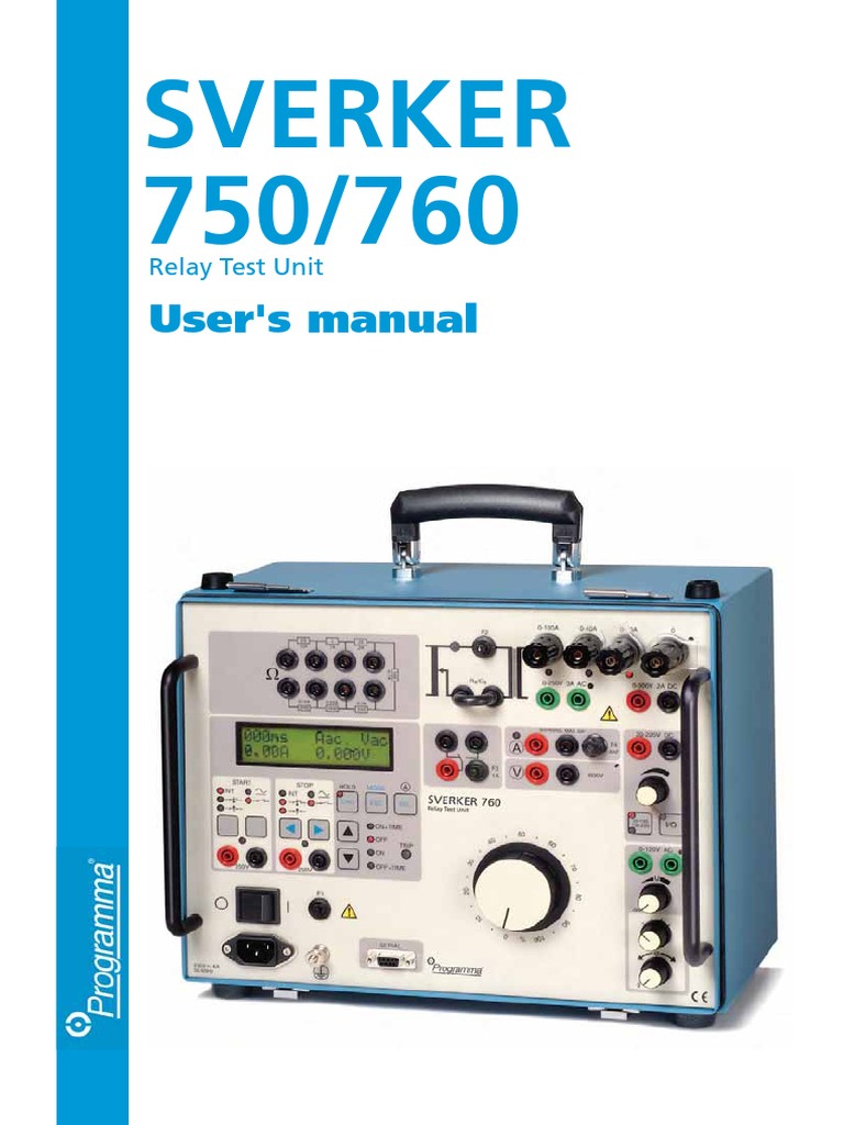 Sverker 750/760 User's Manual | PDF | Relay | Electrical Impedance