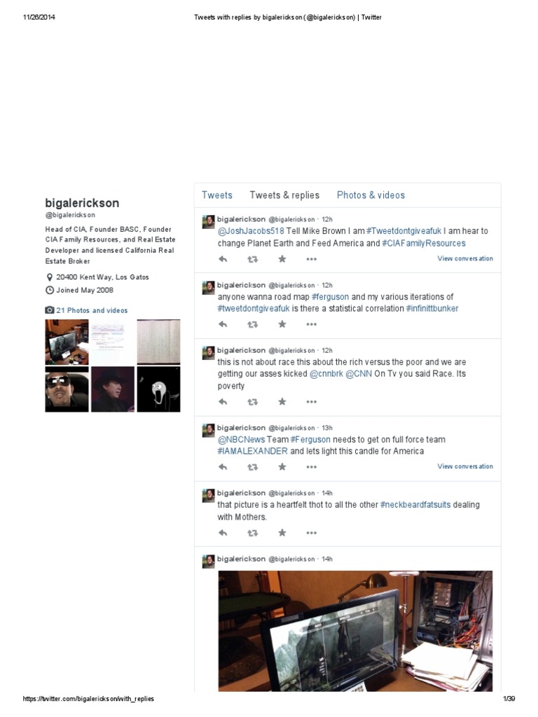 Bigalerickson: Tweets Photos & Videos | PDF | I Pad | Business