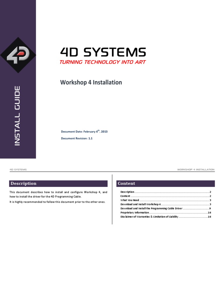 4D-Workshop-4-IDE Installguide R 1 1 | PDF | System Software | Computer ...