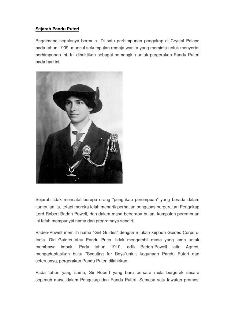 Sejarah Pandu Puteri | PDF