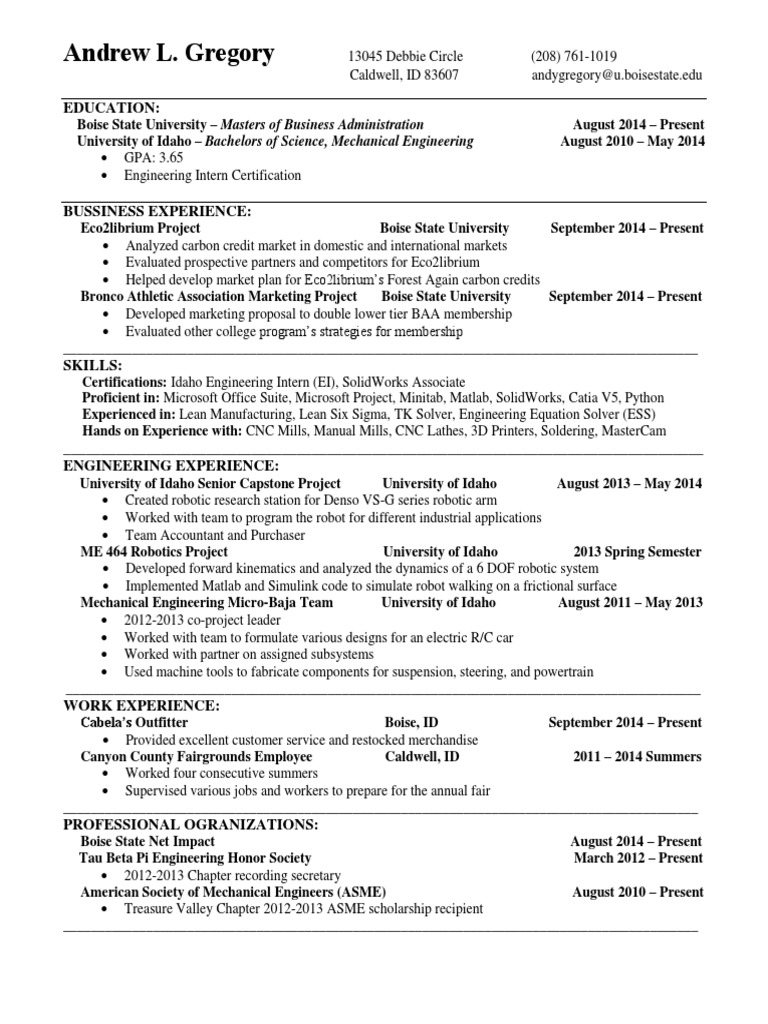 Gregory Resume | PDF