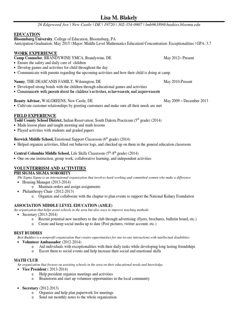 Lisa Blakely Resume Updated | PDF | Cognition | Pedagogy