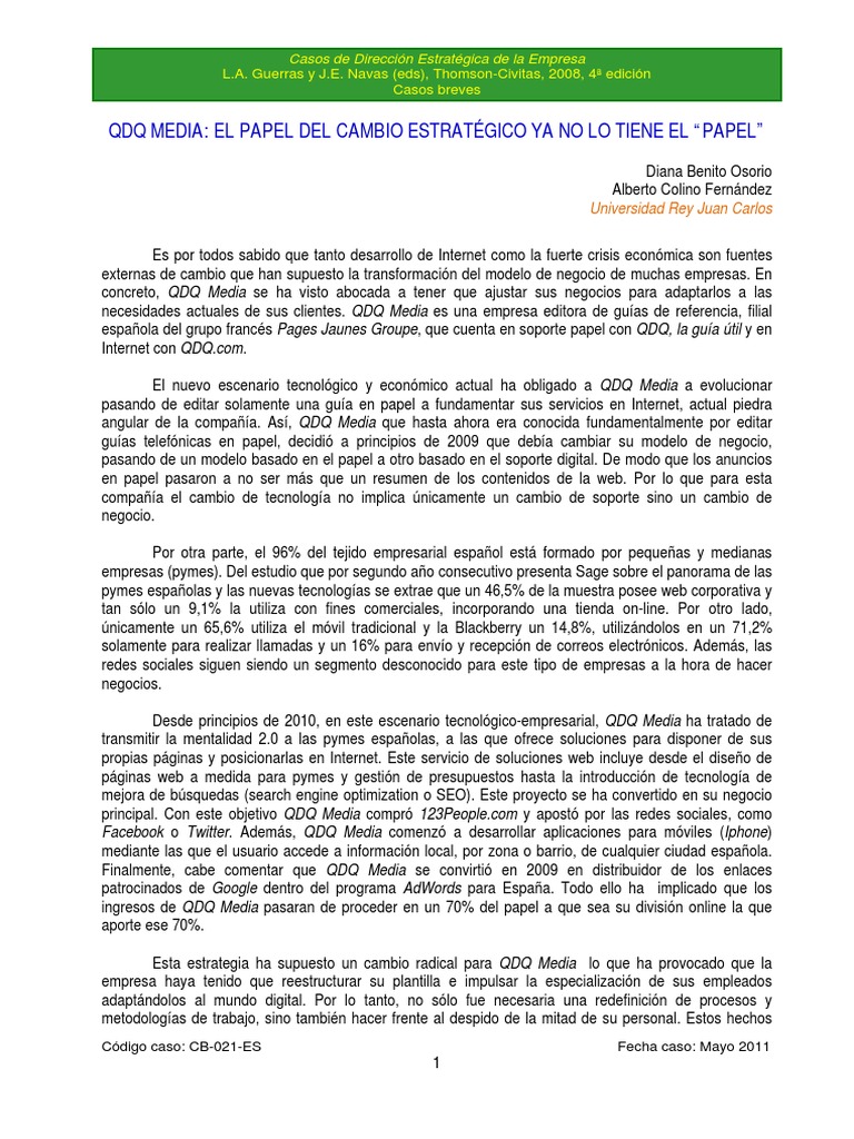QDQ Media | PDF | Posicionamiento en buscadores | Internet