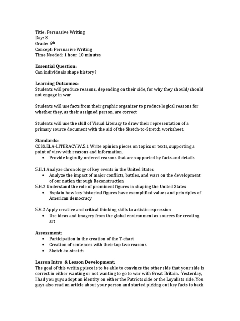 Easy Argumentative Essay Example