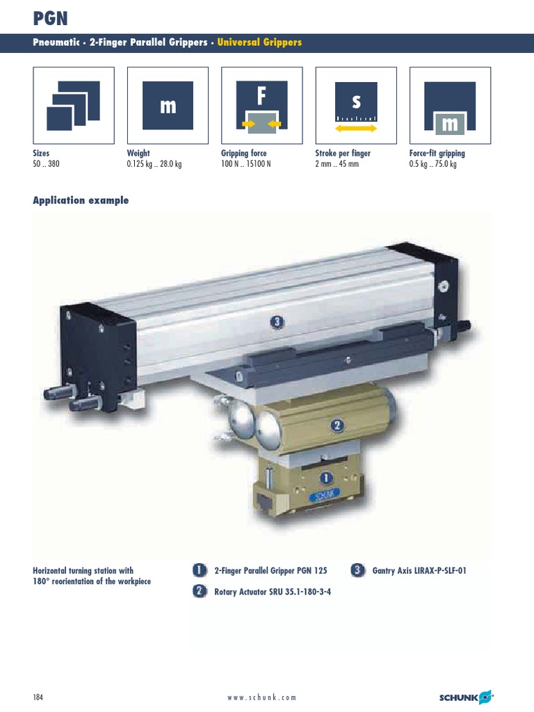 Schunk - Pinza - PGN - 125 - EN | PDF | Actuator | Valve