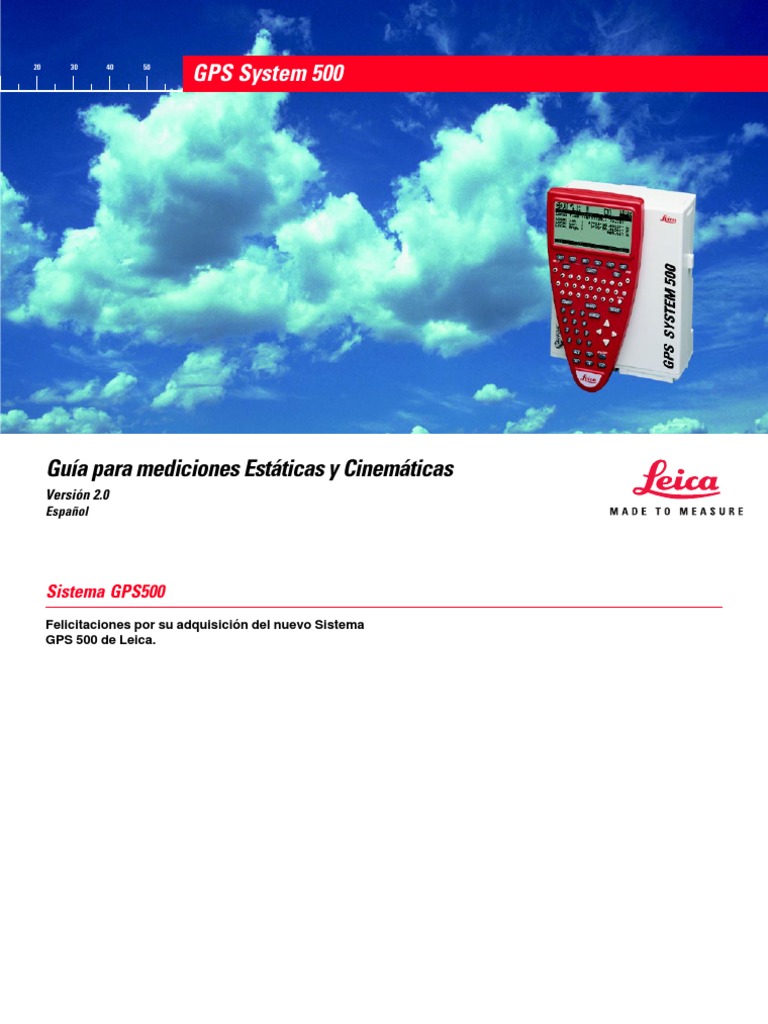 Guia para Mediciones Estaticas y Cinematica Leica System 500 | PDF