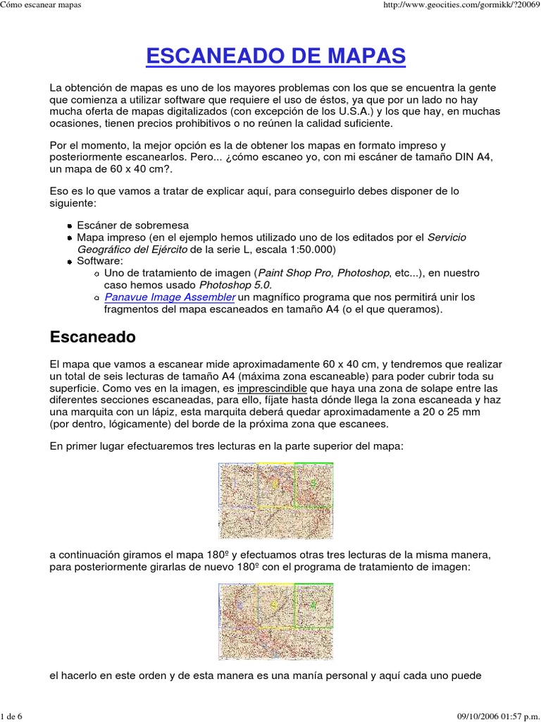 Cómo Escanear Mapas | PDF | Escáner de imagen | Archivo de computadora