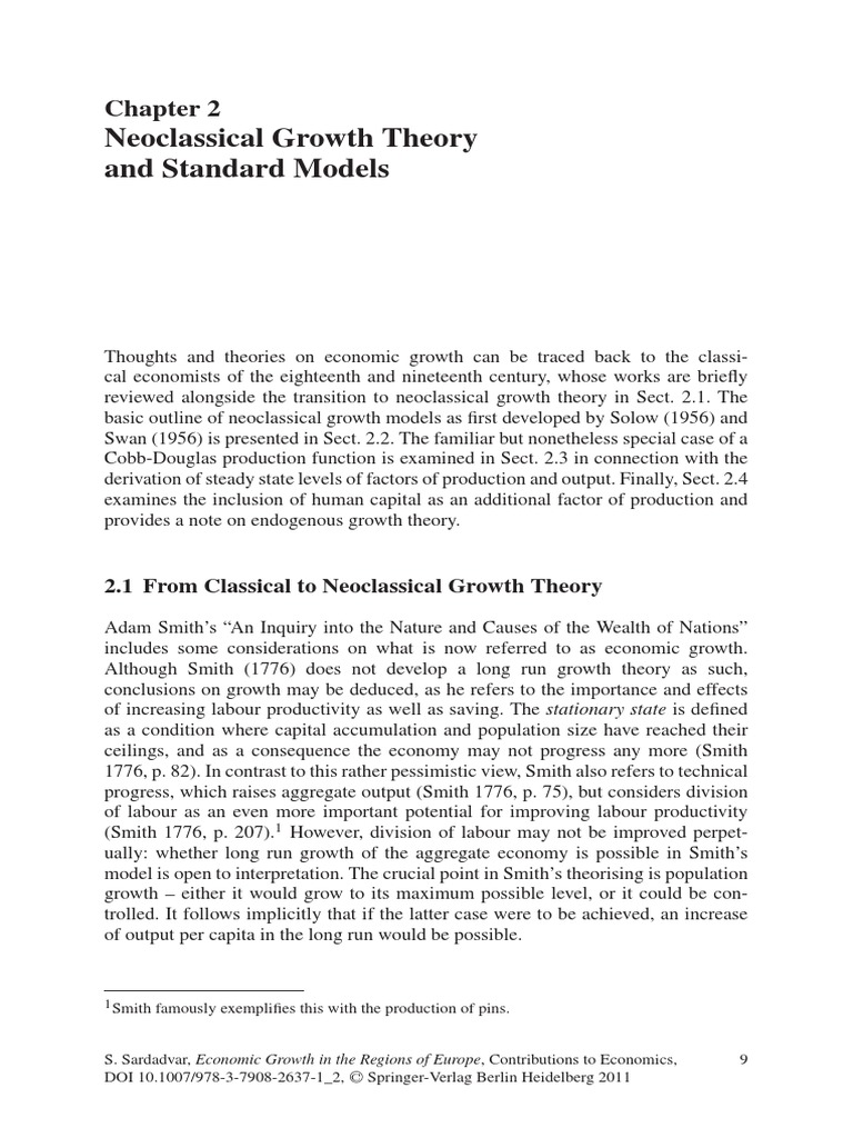 Neoclassical Growth Theory Overview | PDF | Production Function ...