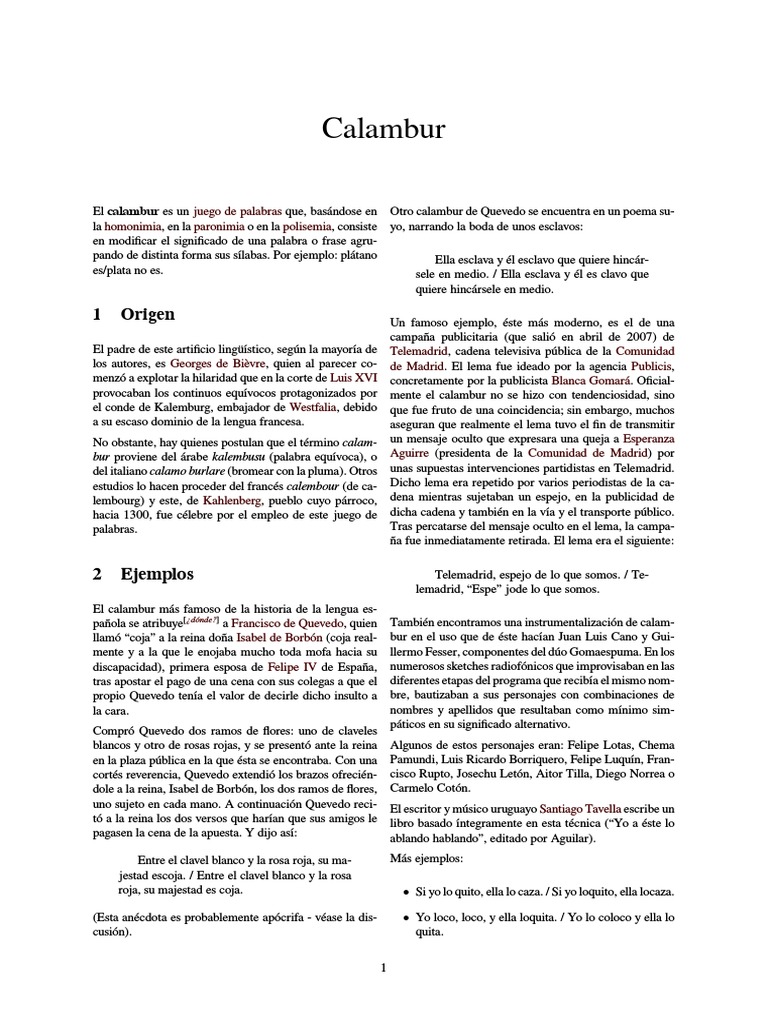 Sobre El Calambur | PDF | Semántica | Semiótica