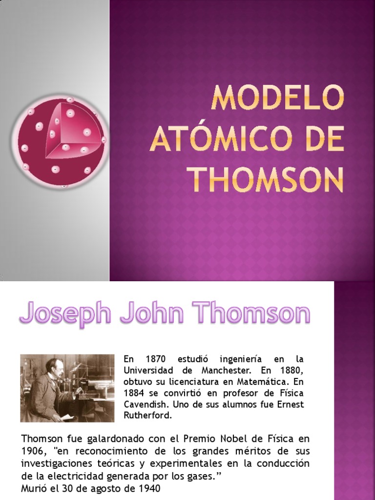 Modelo Atómico de Thompson | PDF | Física | Ciencias fisicas