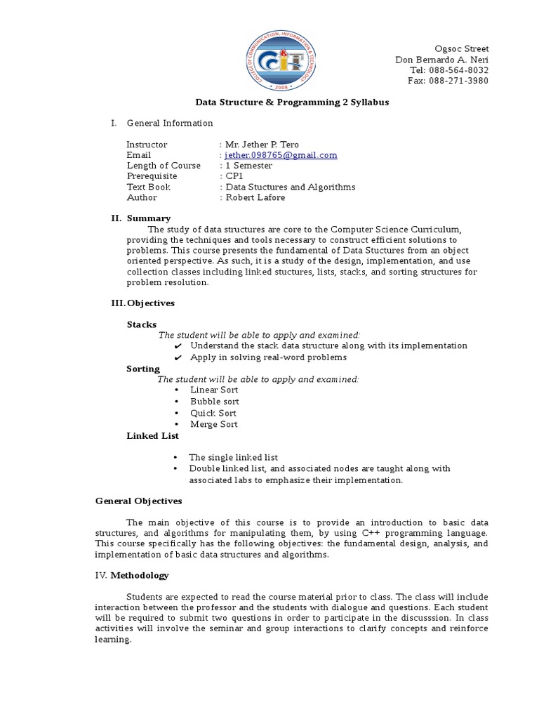 Data Structure & Programming 2 | PDF | Data Structure | Computer ... Data Structure & Programming 2 | PDF | Data Structure | Computer ...