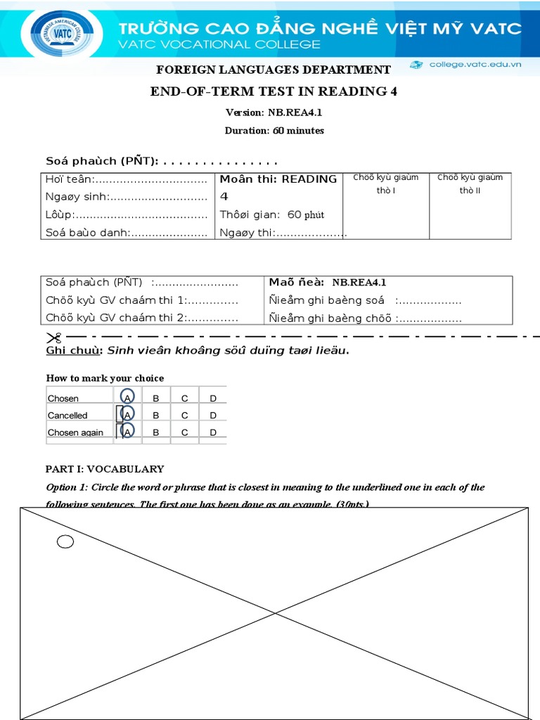 End-of-Term Reading Test for Level 4 | PDF | Text Messaging | Poverty