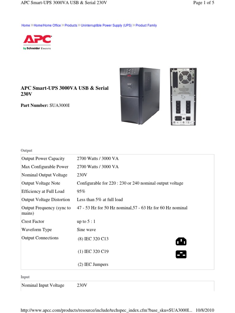 SUA3000I | PDF | Battery (Electricity) | Electrical Engineering