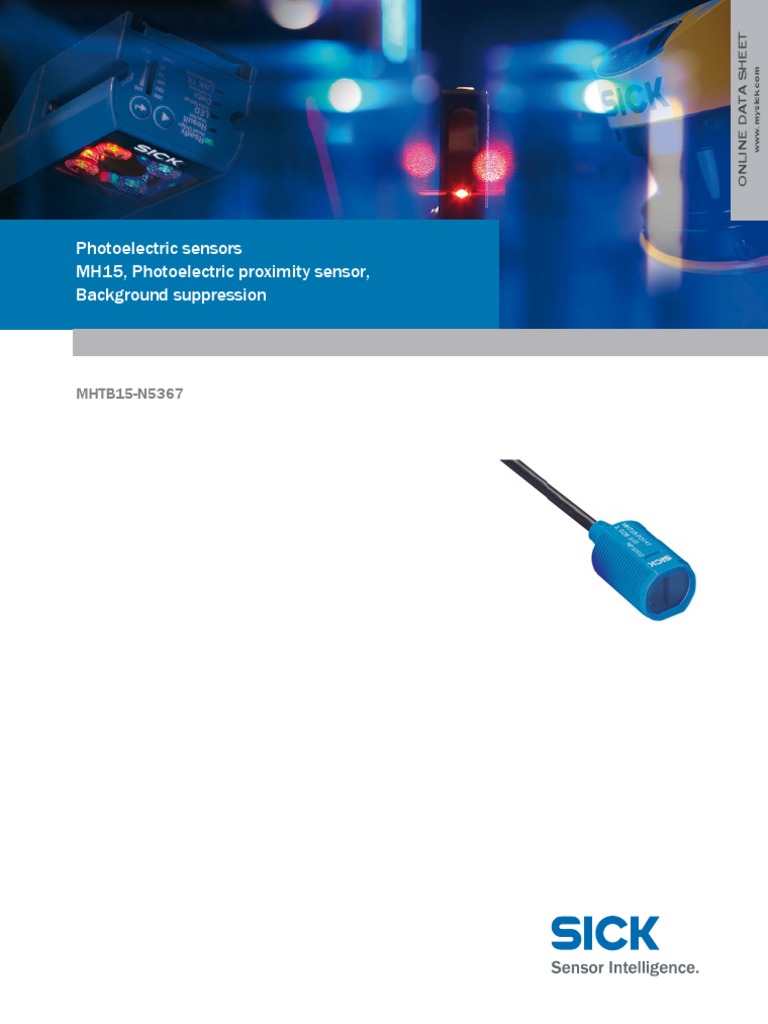 Sick Mhtb15 n5367 Datasheet | PDF | Light Emitting Diode | Sensor