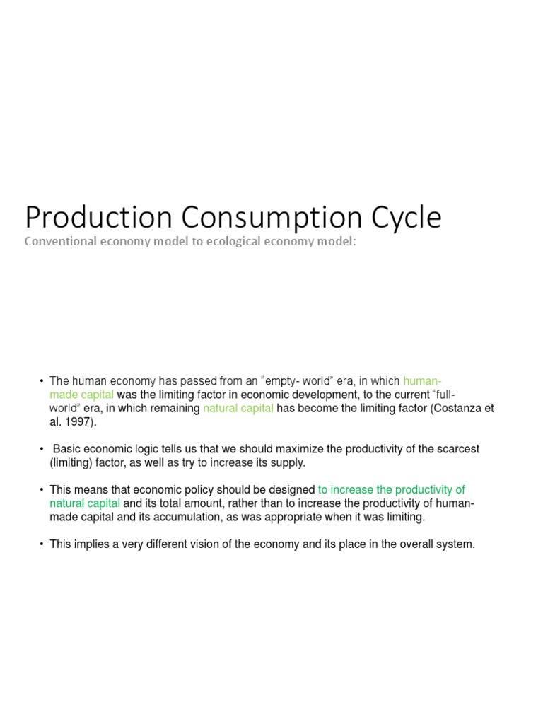 Production Consumption Cycle | PDF | Capital (Economics) | Ecology