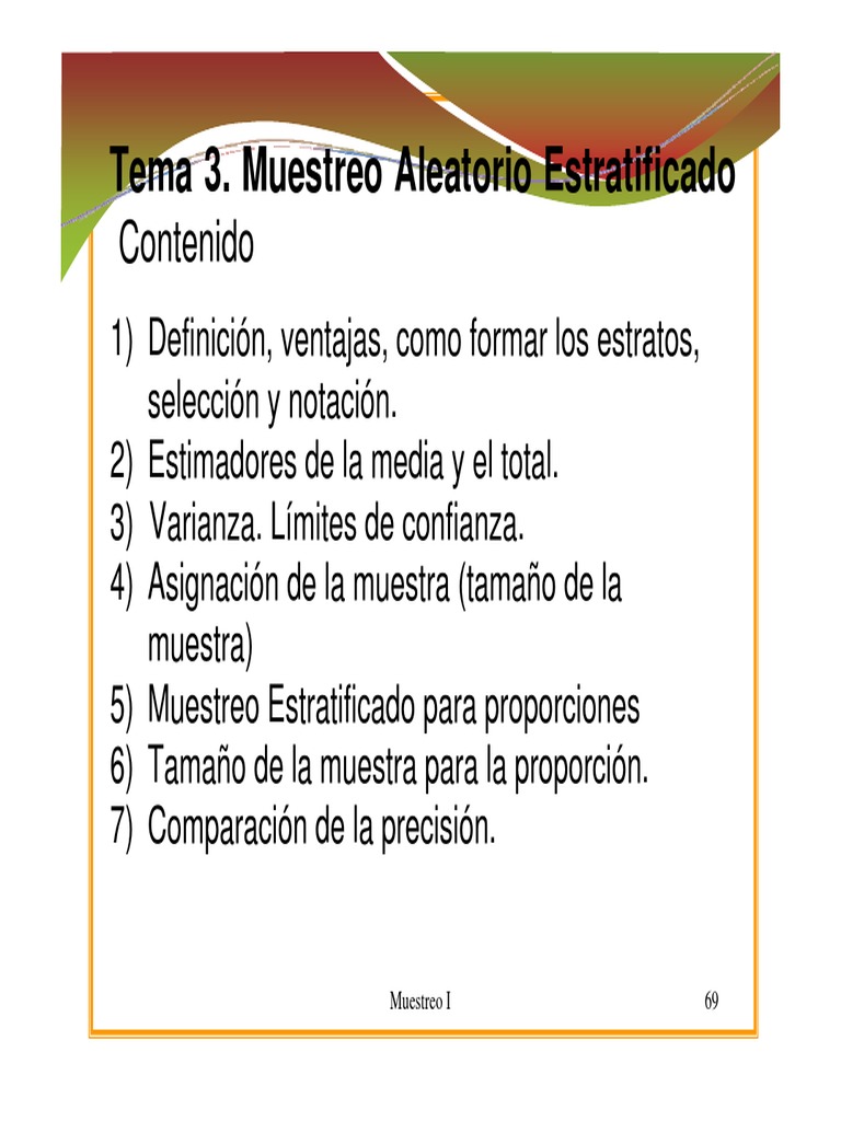 Muestreo Estratificado