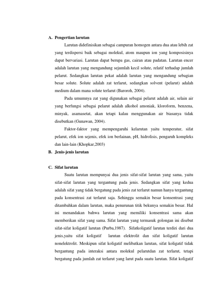 Larutan Dan Konsentrasi | PDF