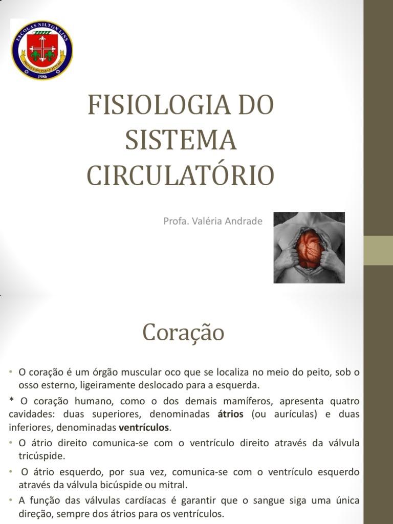 Aula 9 - Fisiologia Do Sistema Circulatorio | PDF | Coração | Sistema ...