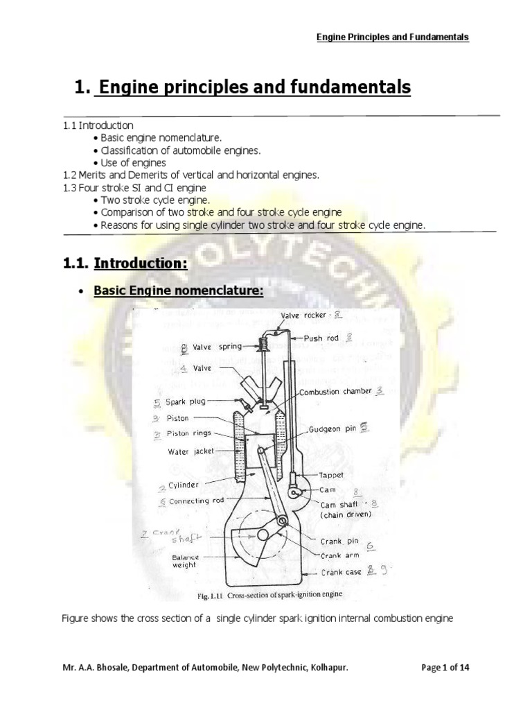 Engine Principles and Fundamentals (Final) | PDF | Internal Combustion ...
