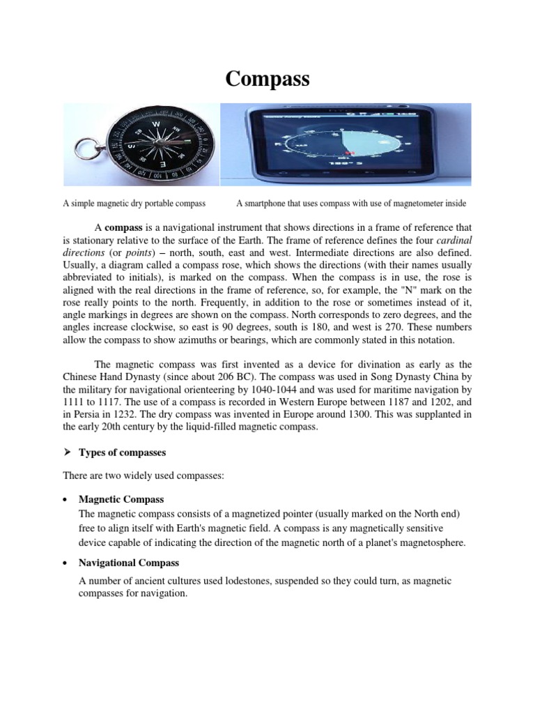 Compass | PDF | Compass | Measuring Instrument