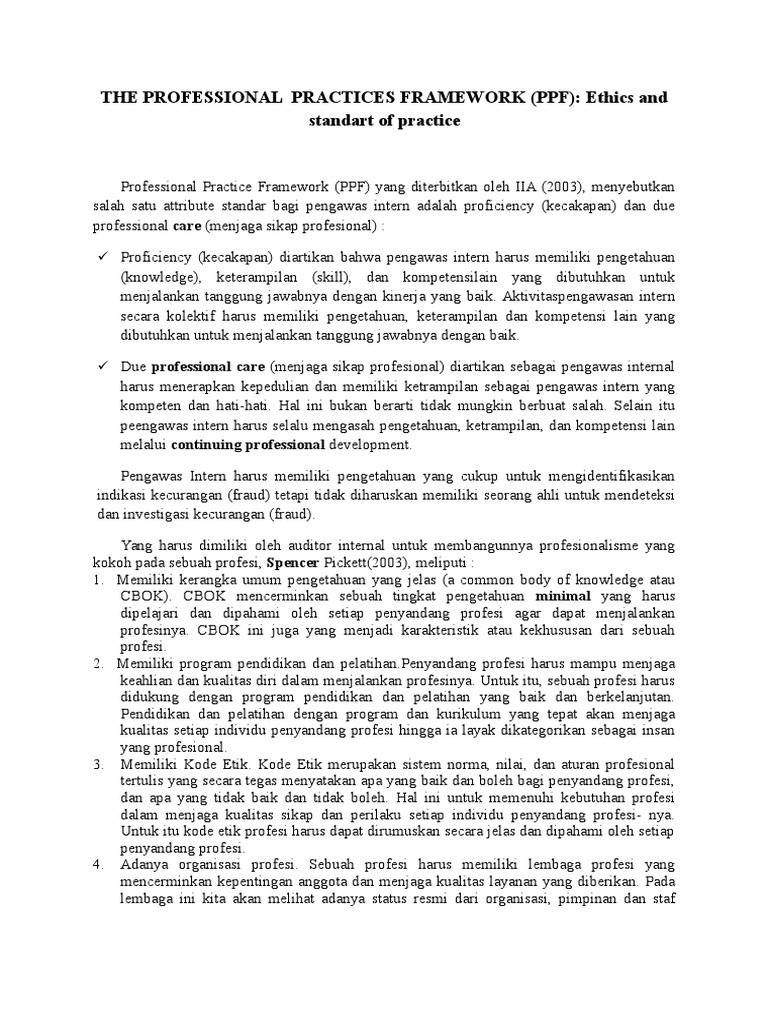 The Professional Practices Framework | PDF