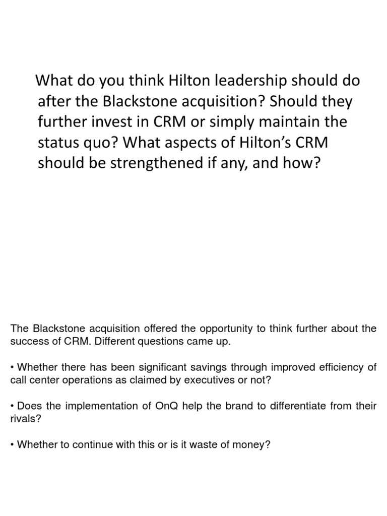 Hilton | PDF | Hilton Worldwide | Customer Relationship Management